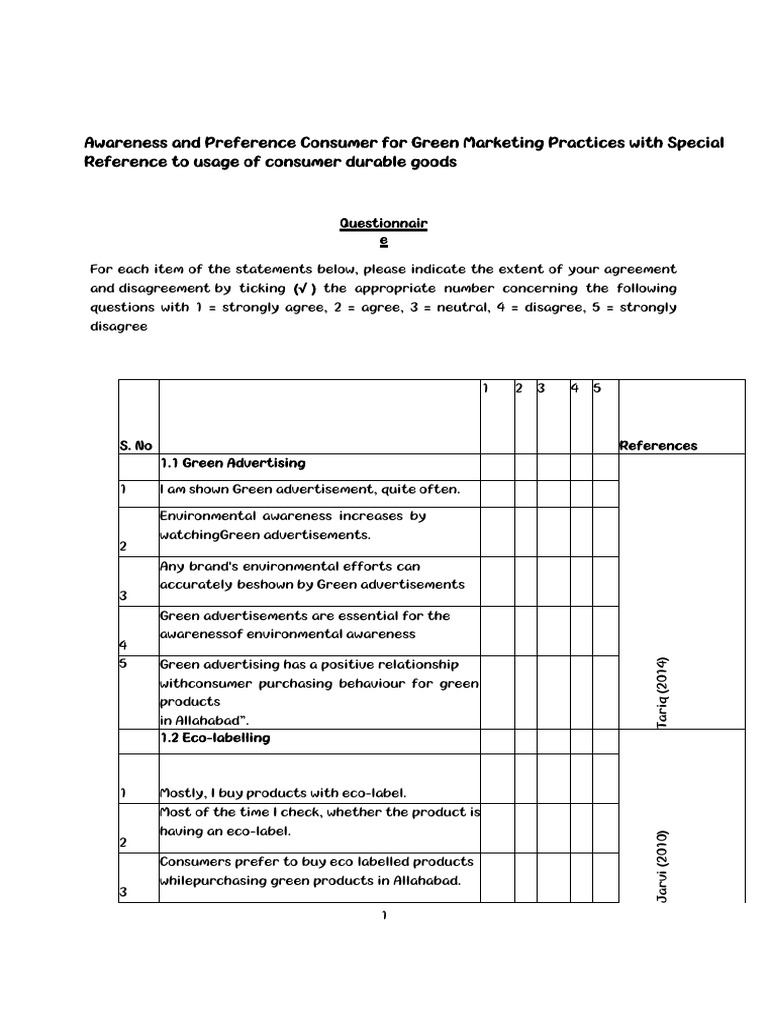 Questionnaire pdf | PDF | Brand | Consumer Behaviour