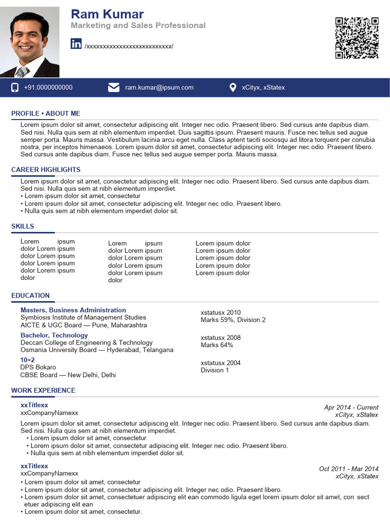 Sample Direct and Certain Resume | PDF | Computing