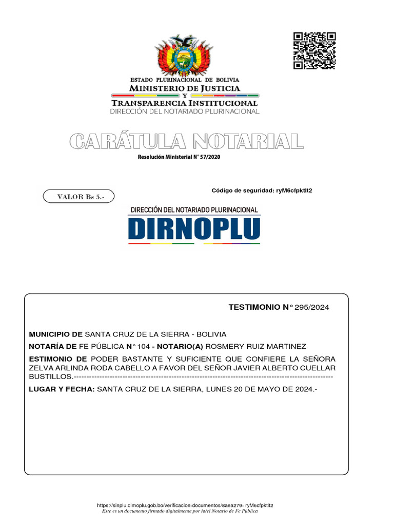 Poder Notarial de Zelva Roda a Cuellar | PDF | Ley común