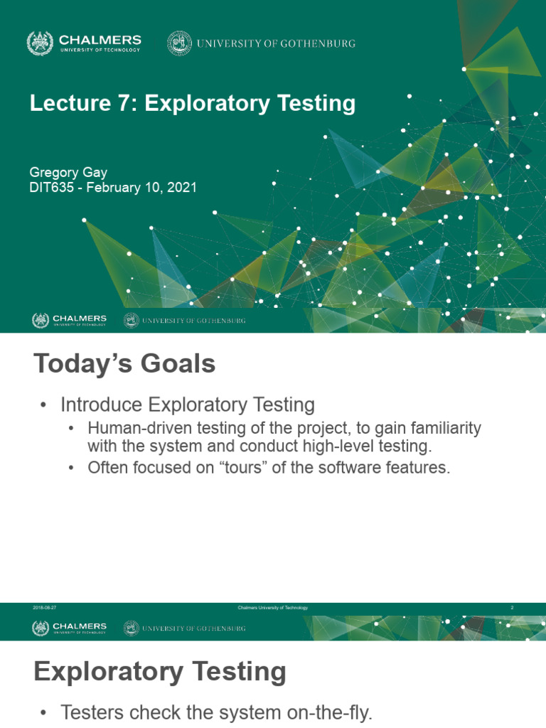 Spring21 Lecture7 Exploratory | PDF | Software Testing | Graphical User ...