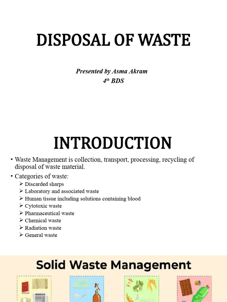 DISPOSAL OF WASTE | PDF | Waste | Municipal Solid Waste
