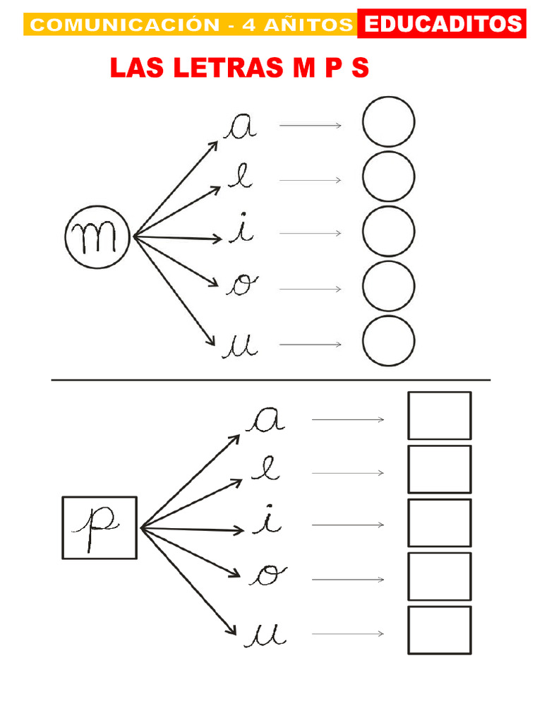 Las Letras M P Y S Para Ninos De 4 Anos Pdf