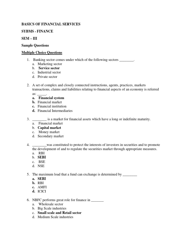 BFS- FIN-SYBMS - SEM-III-converted | PDF | Factoring (Finance ...