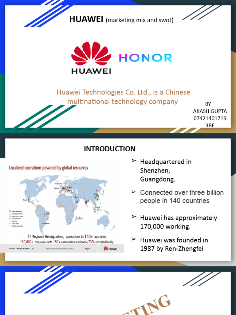 Huawei Marketing Mix & SWOT Analysis | PDF | Brand | Marketing