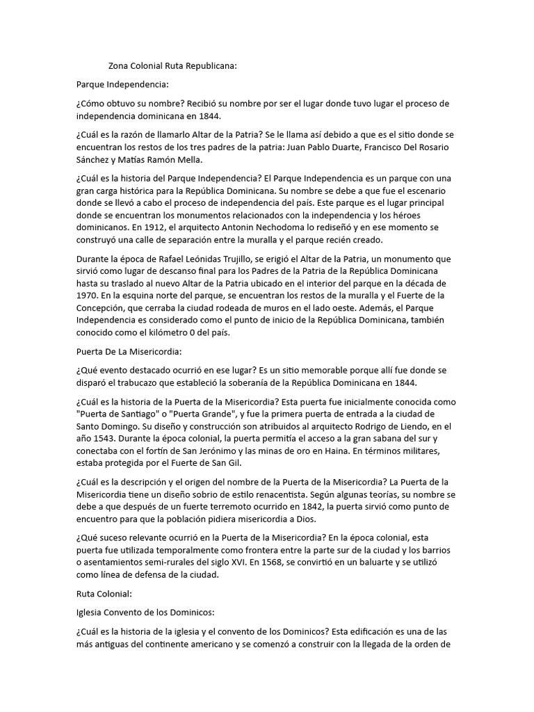 Zona Colonial | PDF