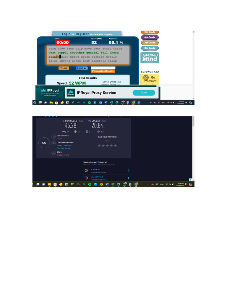 Typing and Speed Test | PDF