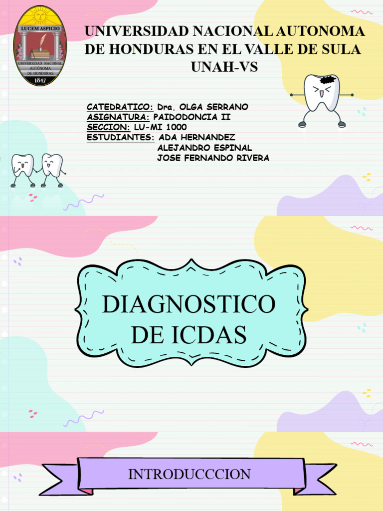 Diagnostico de Icdas | PDF | Esmalte de dientes | Ramas de Odontología