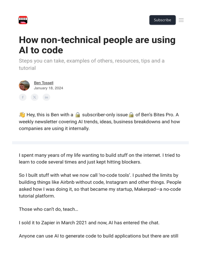 How Non-Technical People Are Using AI To Code | PDF | Artificial ...