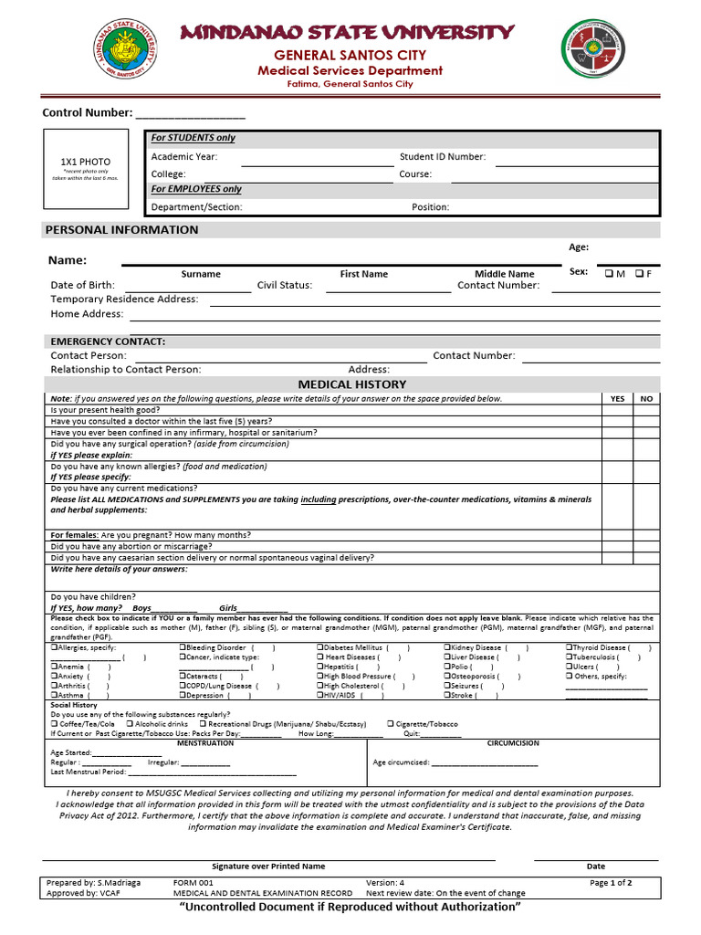 Mde Form 01 - V4 | PDF | Menstruation | Public Health
