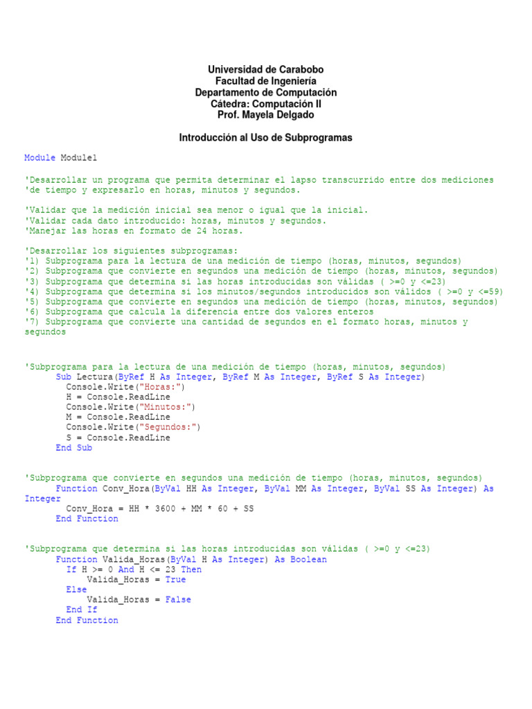 Intro Subprogramas | PDF | Informática
