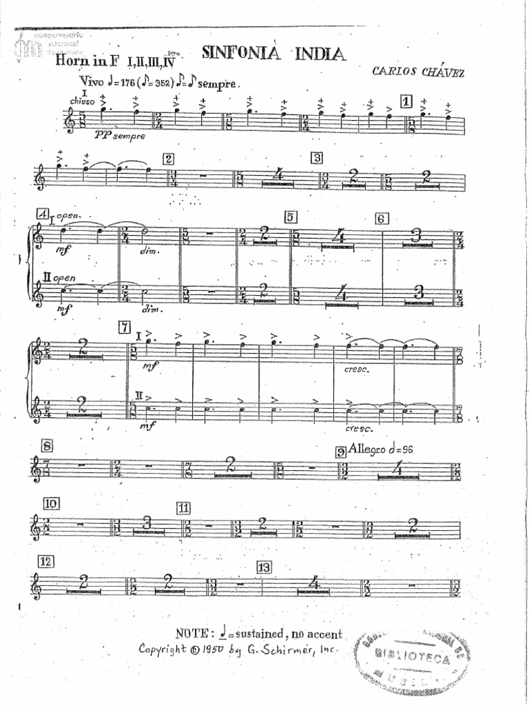 Sinfonia India Cornos | PDF