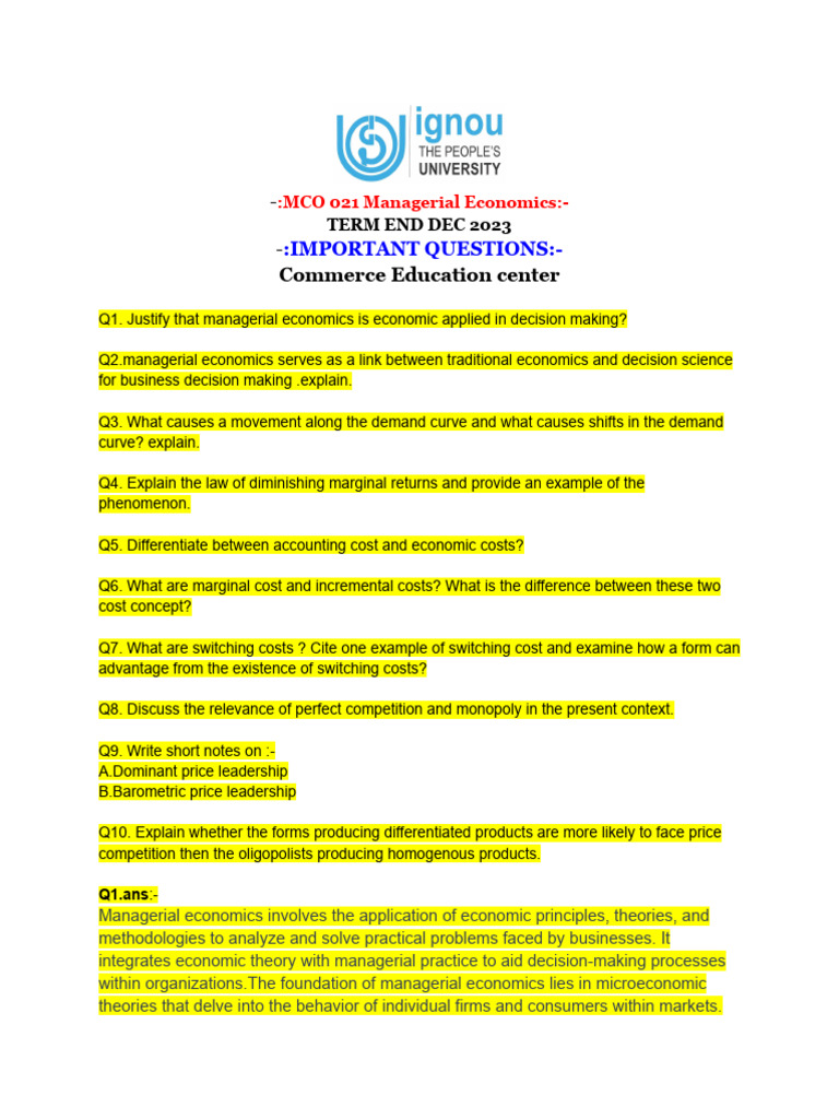 Mco 21 | PDF | Economics | Oligopoly