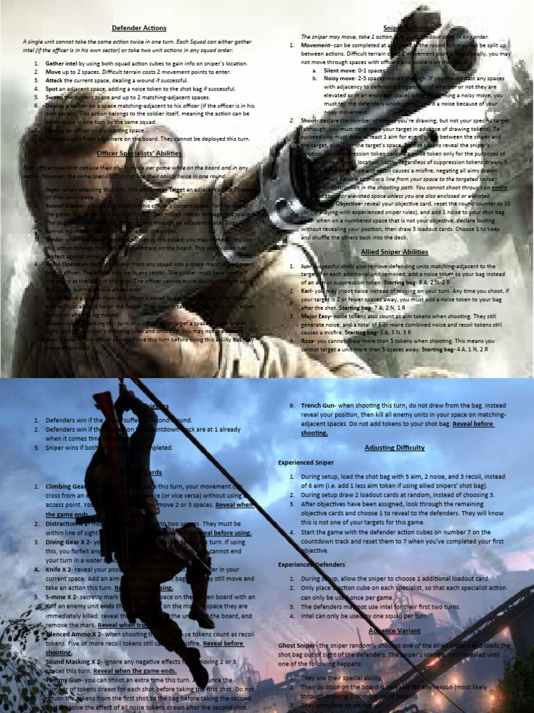 Sniper Elite Comprehensive Reference V 1.2 | PDF | Sniper | Military