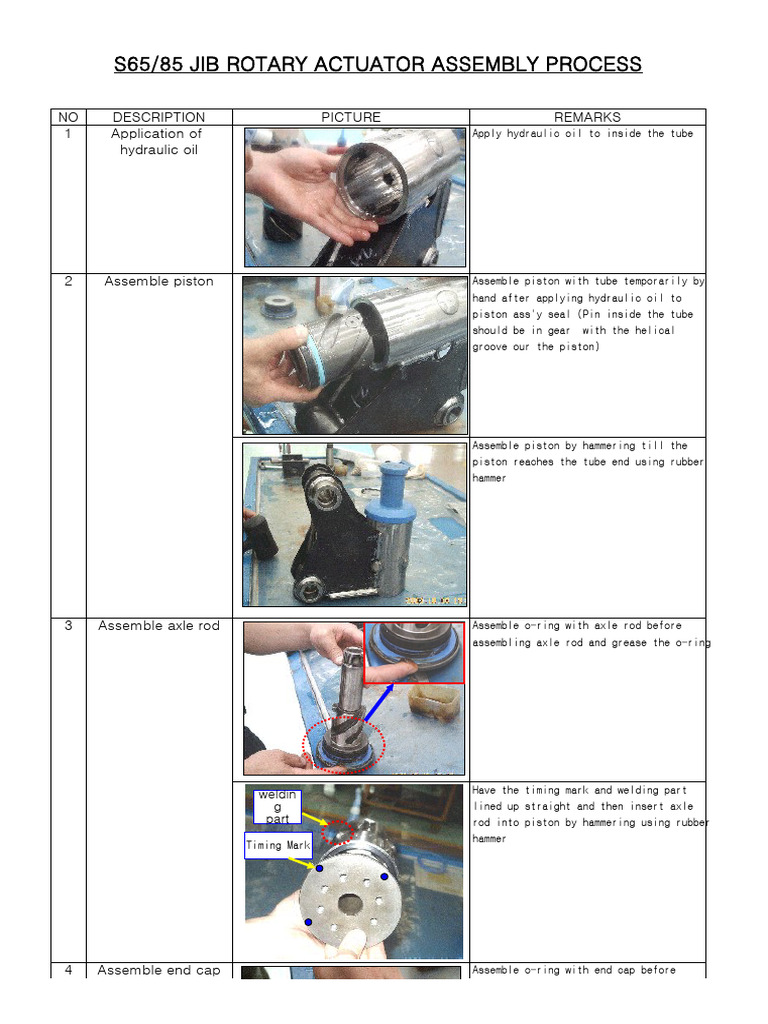 Rotator Assembly Disassembly (031007) | PDF | Piston | Machines