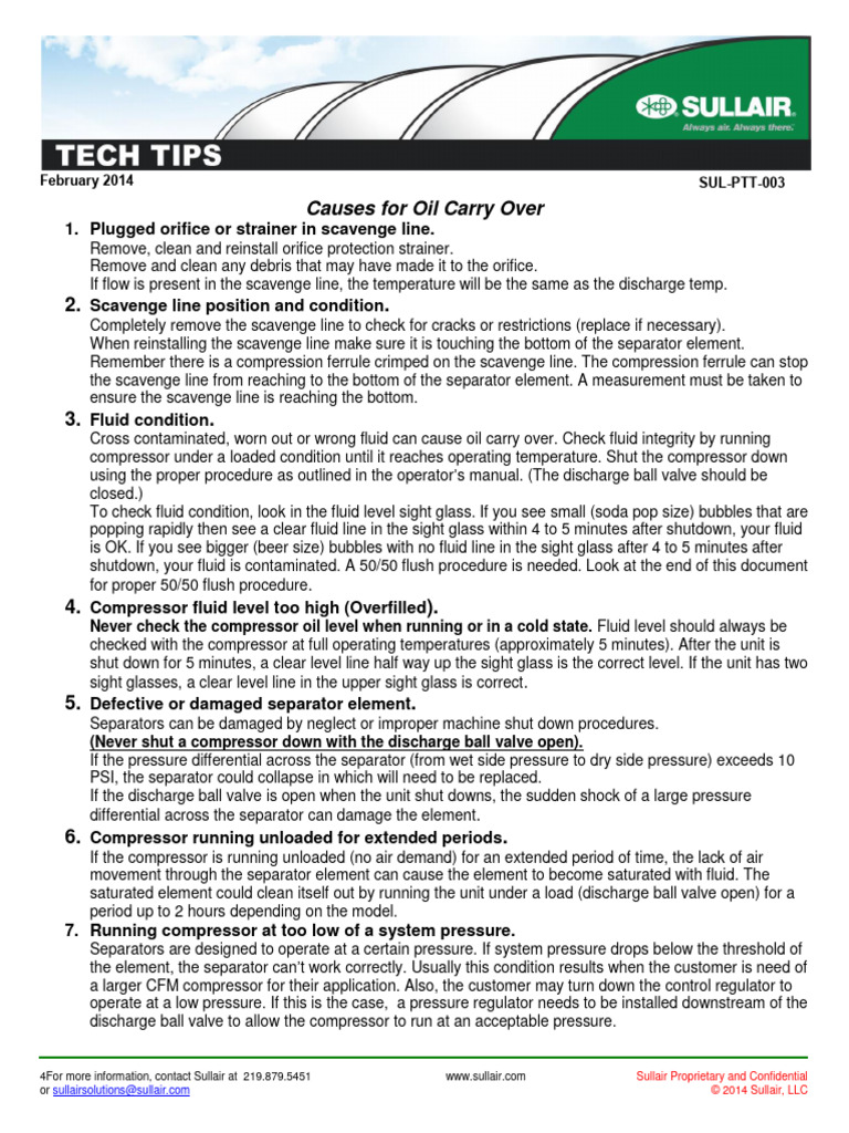 Managing Oil Carry Over in Compressors | PDF | Valve | Pressure