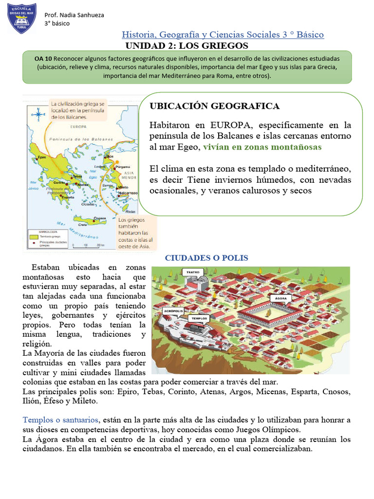 Historia UN2 GUIA 1 GRIEGOS | PDF | Antigua Grecia | Antiguedad clasica