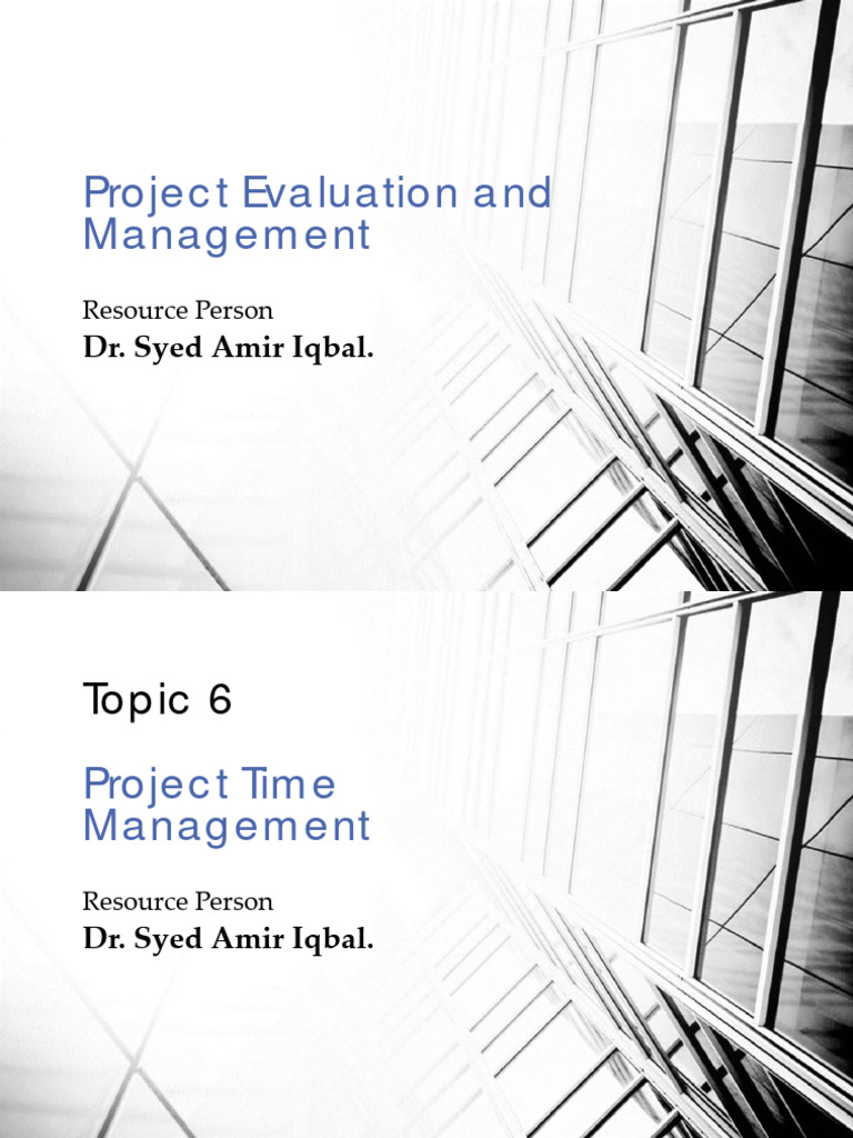 Project Management - Topic 6 - Time Management | PDF | Project ...