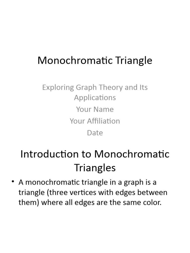 Monochromatic Triangle Presentation | PDF | Graph Theory | Discrete ...