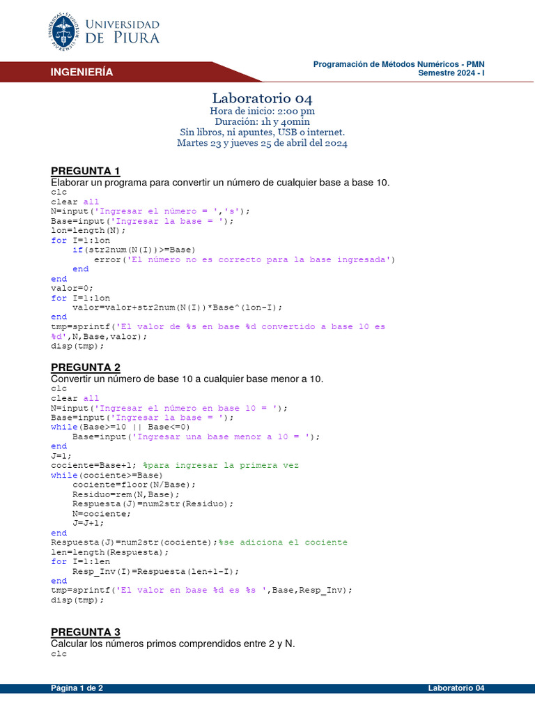 Laboratorio 04 | PDF