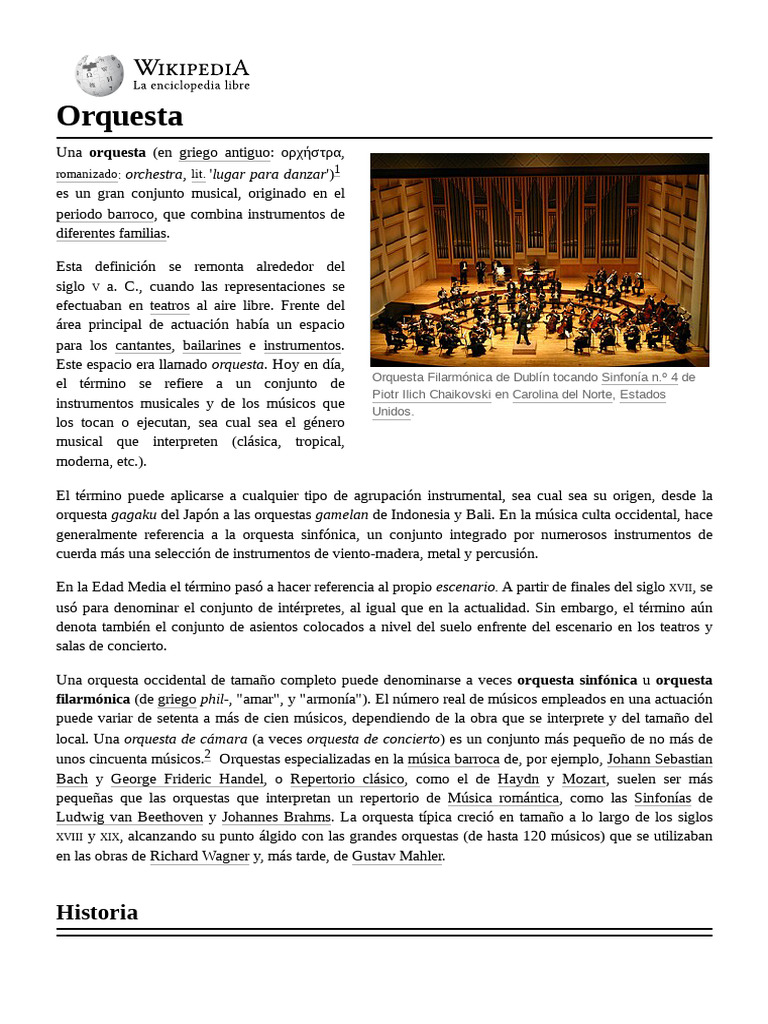 Orquesta | PDF | Orquestas | Las artes escénicas