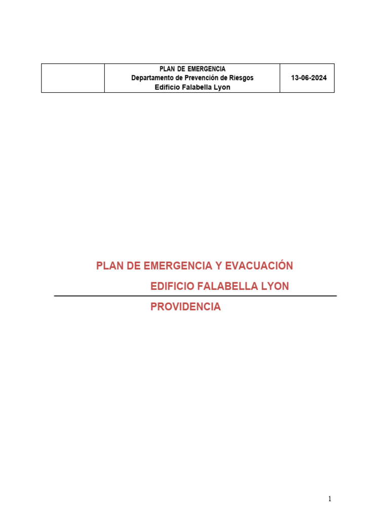 Plan de Emergencias Falabella Lyon | PDF | Bombero | Incendios