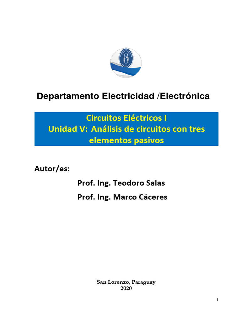 Análisis de Circuitos con Tres Elementos Pasivos | Descargar gratis PDF | Red eléctrica ...