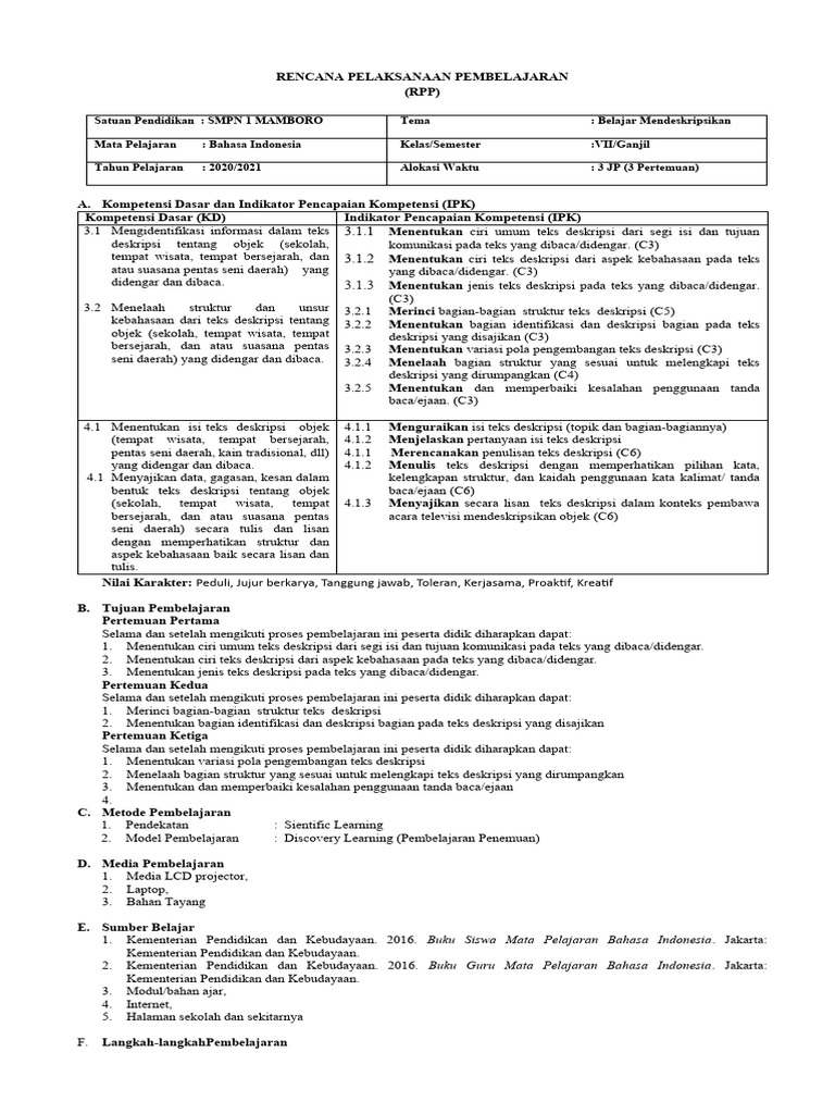 Akreditasi RPP | PDF