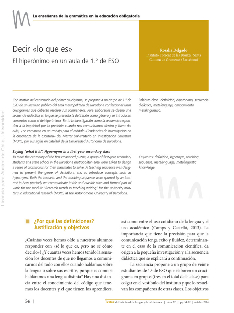 Decir Lo Que Es | PDF | Aprendizaje | Maestros