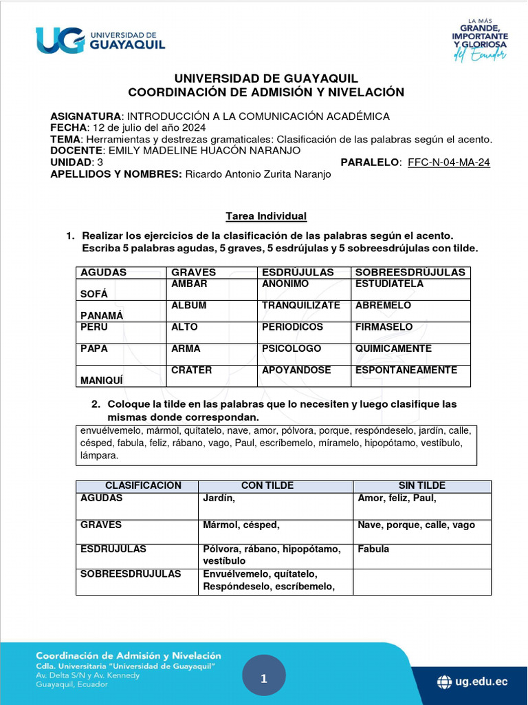 Tarea U3 Clase 4 s5 Estudiante | PDF