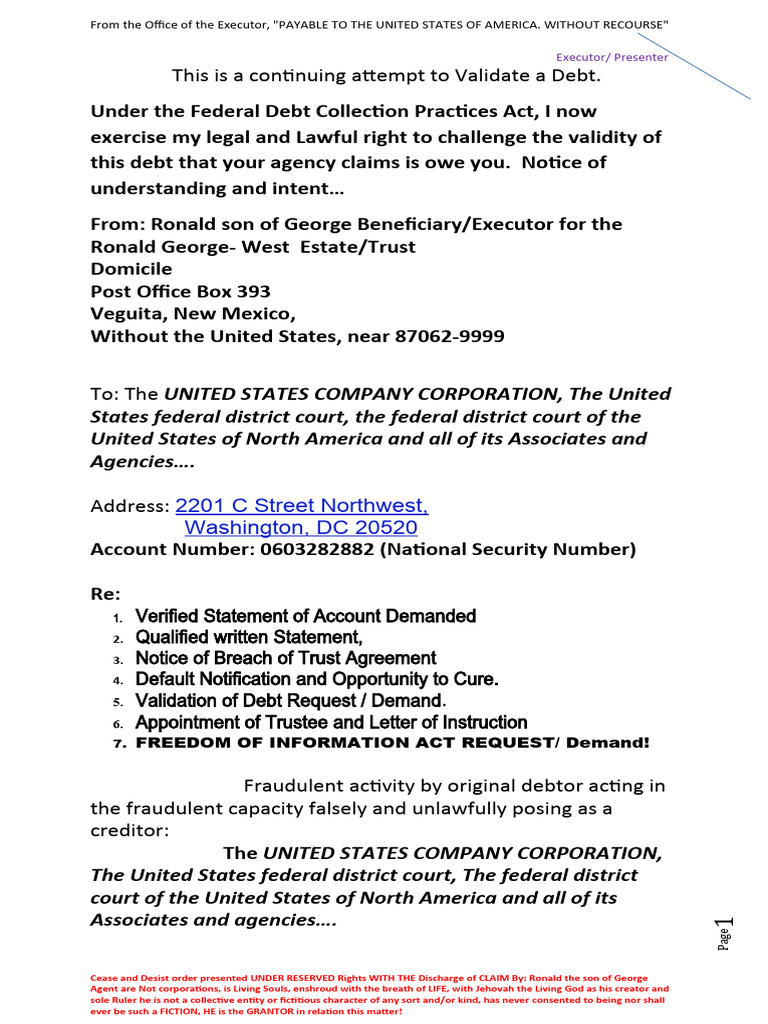 ALL US CORP This Is A Continuing Attempt To Validate A Debt | PDF ...