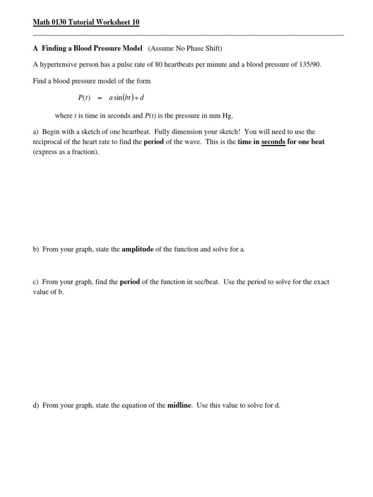 Math 0130 Tutorial 10 Worksheet W2022 | PDF