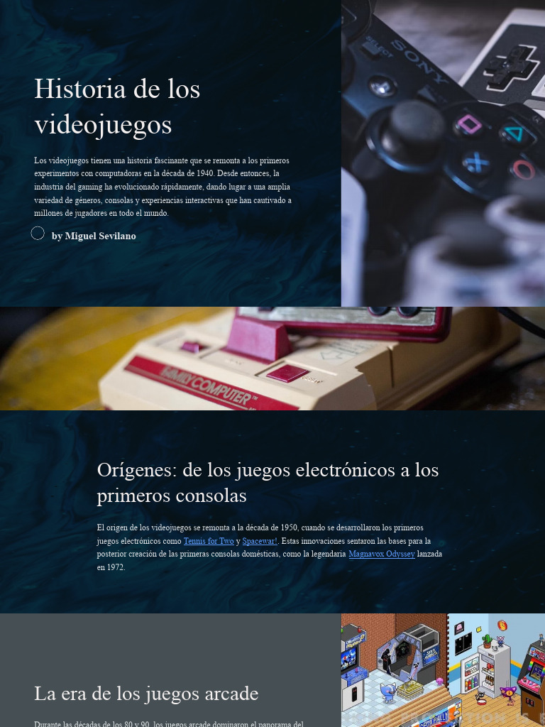 Historia de los videojuegos | PDF | Videojuegos | Juegos de consolas