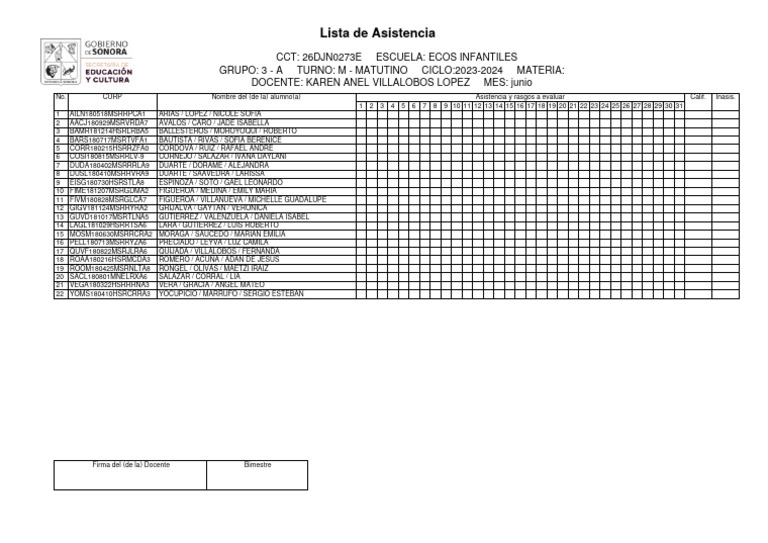 Lista 3A JUNIO | PDF
