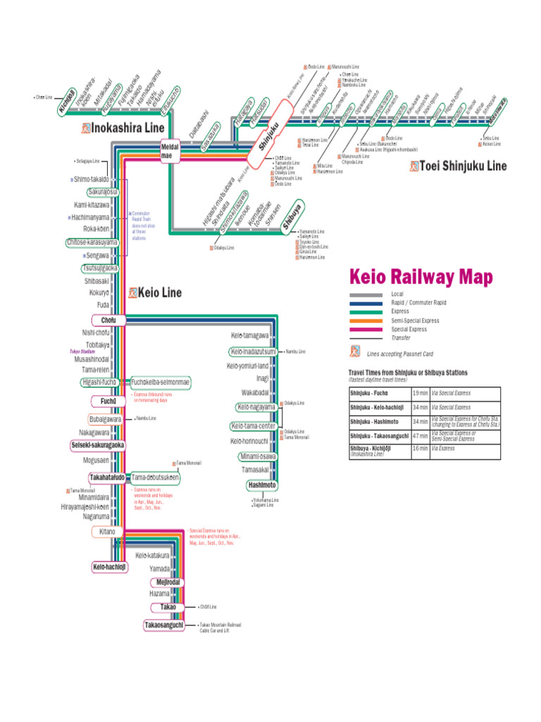 Keio Map | PDF | Tokyo | Rail Transport