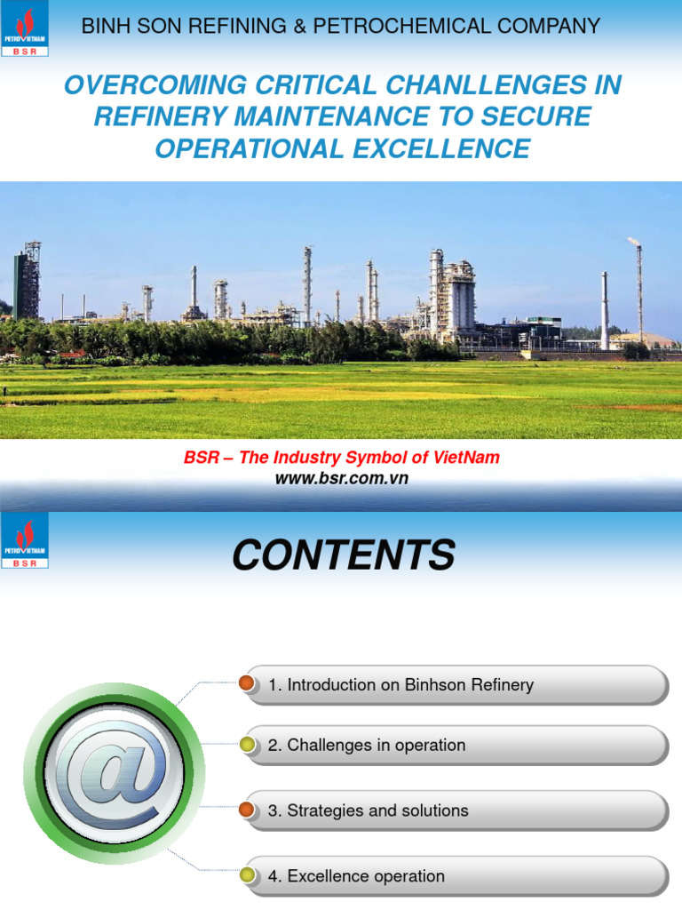 Refinery Maintenance Challenges & Solutions | PDF | Reliability ...