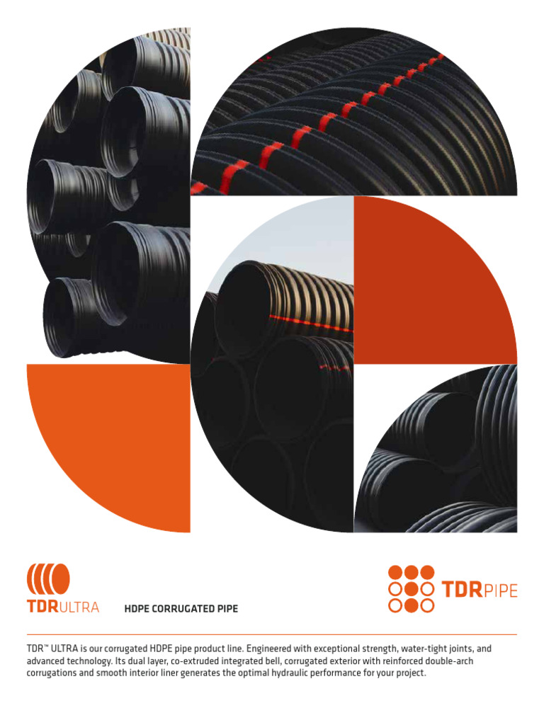 TDR ULTRA Hdpe Corrugated Pipe Spec Sheet | PDF | Pipe (Fluid ...