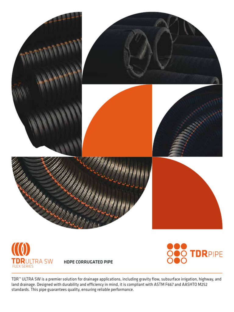 TDR ULTRA SW Hdpe Single Wall Corrugated Pipe Spec Sheet | PDF | Pipe ...