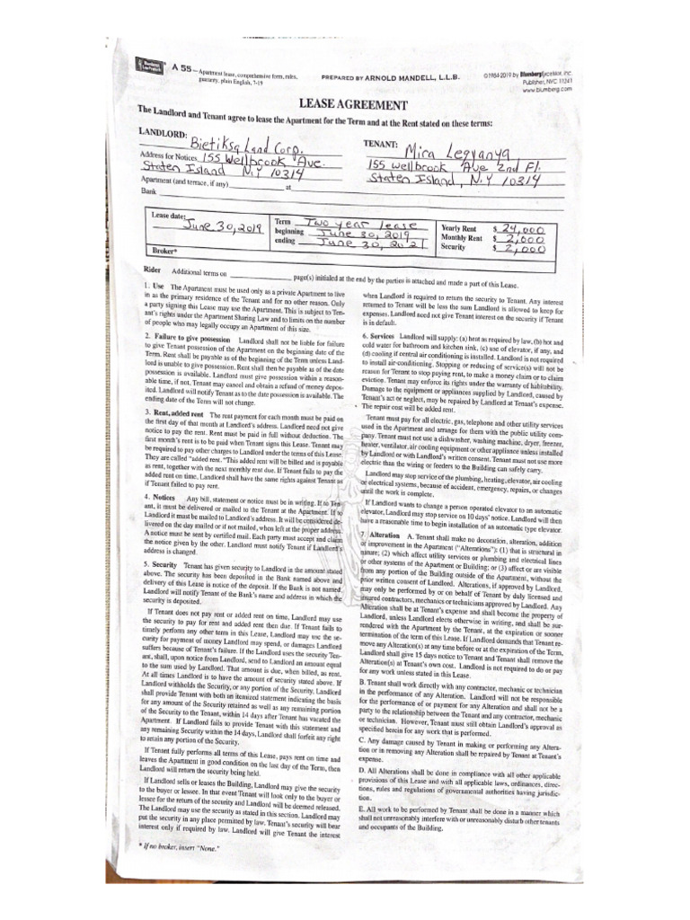 Scanned Documents Lease | PDF