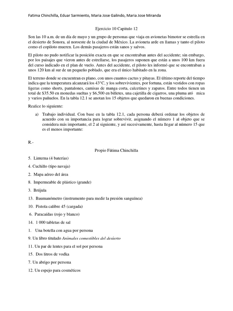 Ejercicio 10 Capitulo 12 | PDF