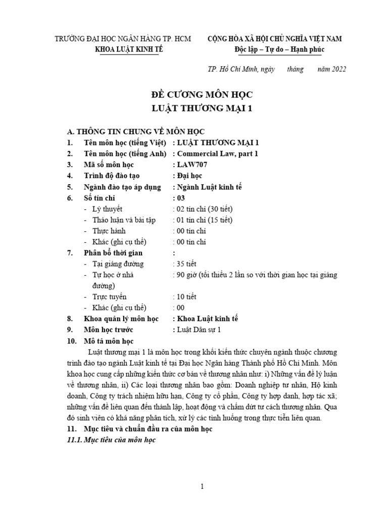 27 - LKT - Luat Thuong Mai 1 - Update | PDF