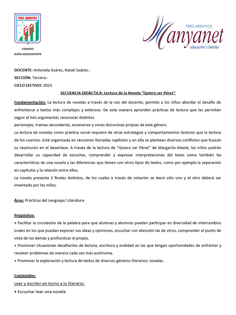 Planif. Novela | PDF | Novelas