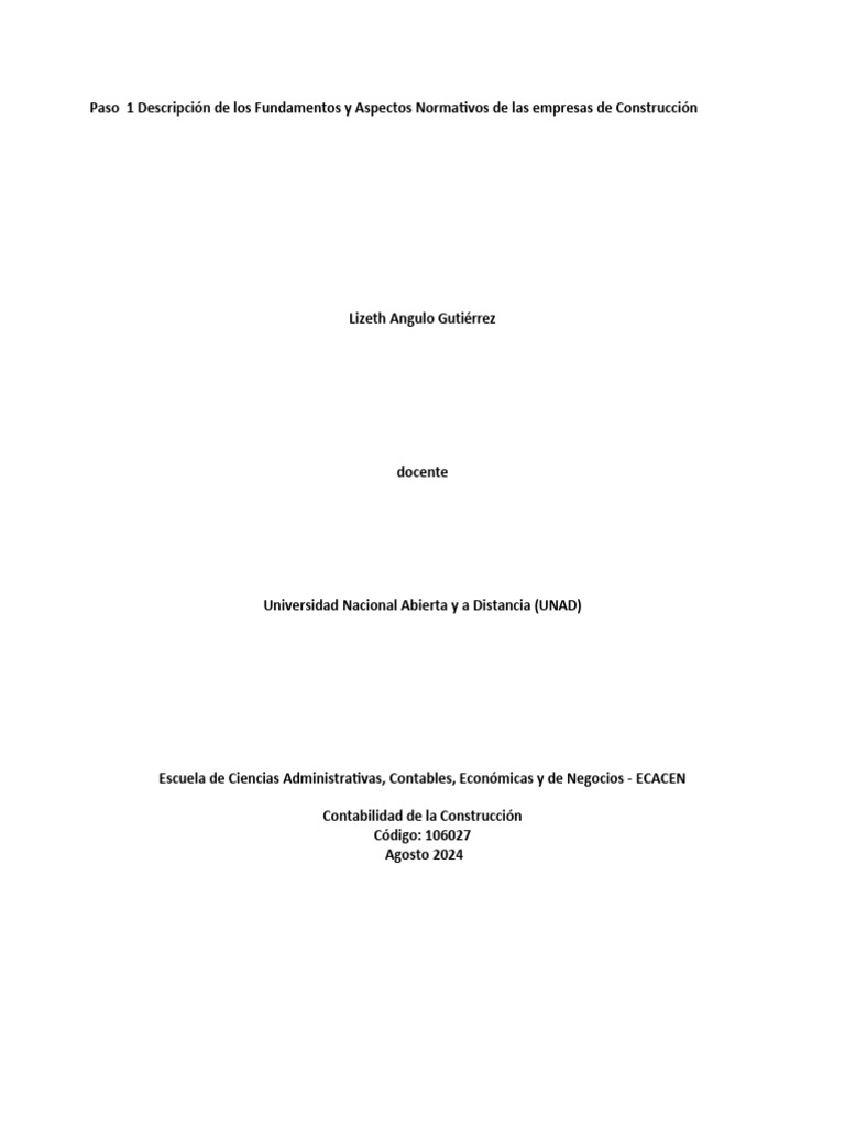 Paso 1 Descripción de Los Fundamentos y Aspectos Normativos de LIZETH ...