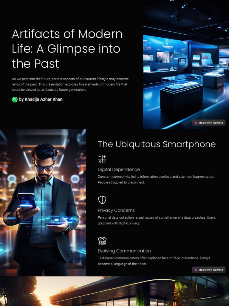 Artifacts of Modern Life A Glimpse Into The Past | PDF | Augmented Reality | Energy Development