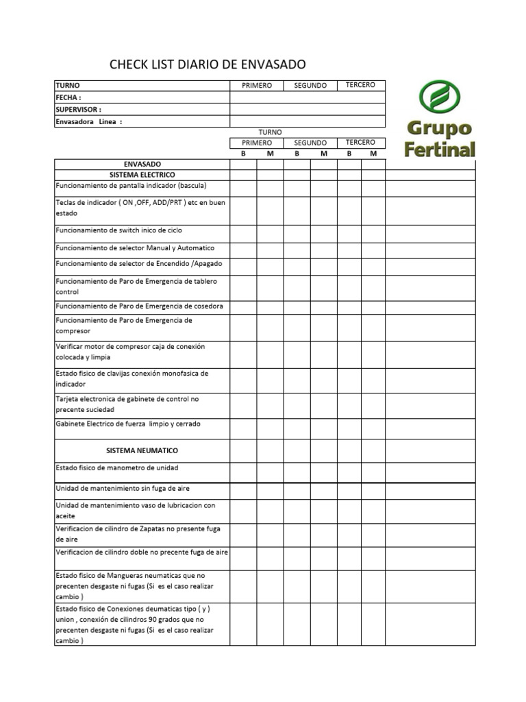 Check List Del Manitou 2024 | PDF | Tornillo | Bienes manufacturados