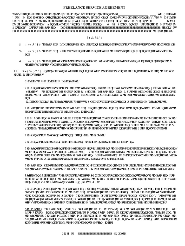 Freelance Service Agreement (Remote) | PDF