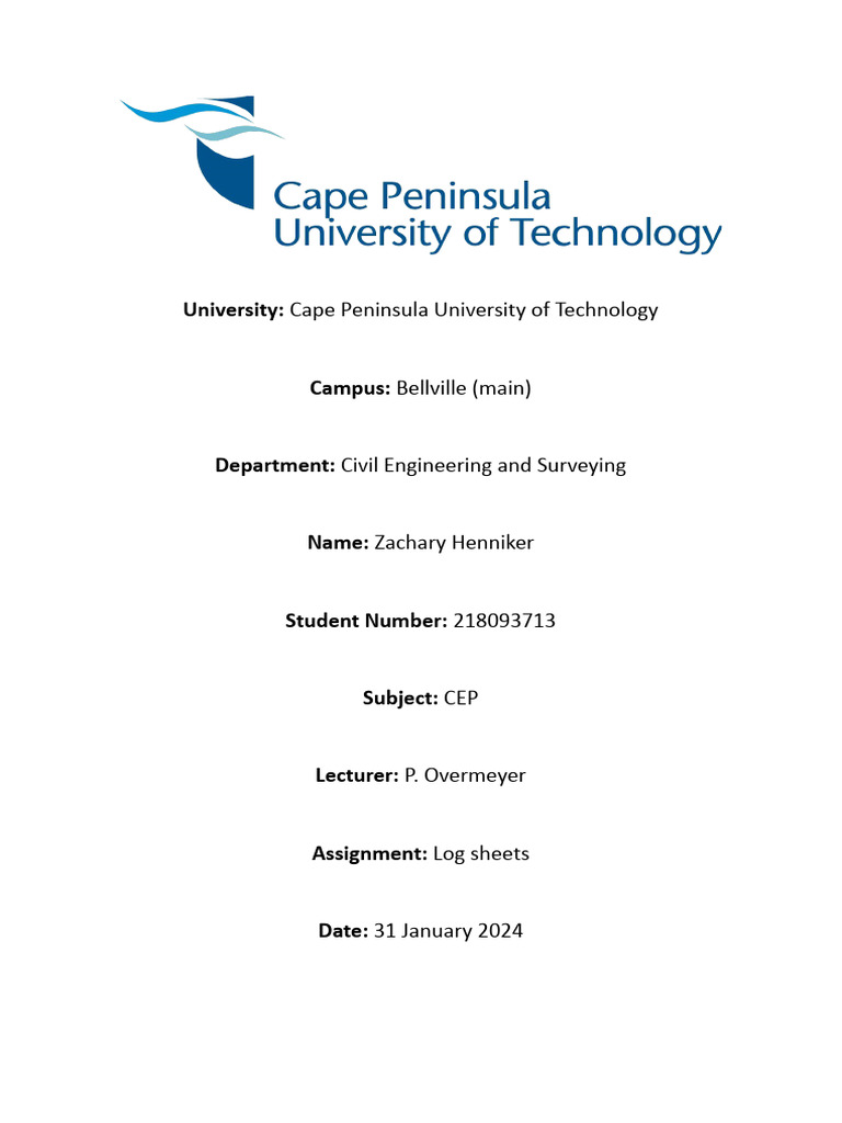 Cover Page Cput | PDF | Social Science | Science & Mathematics