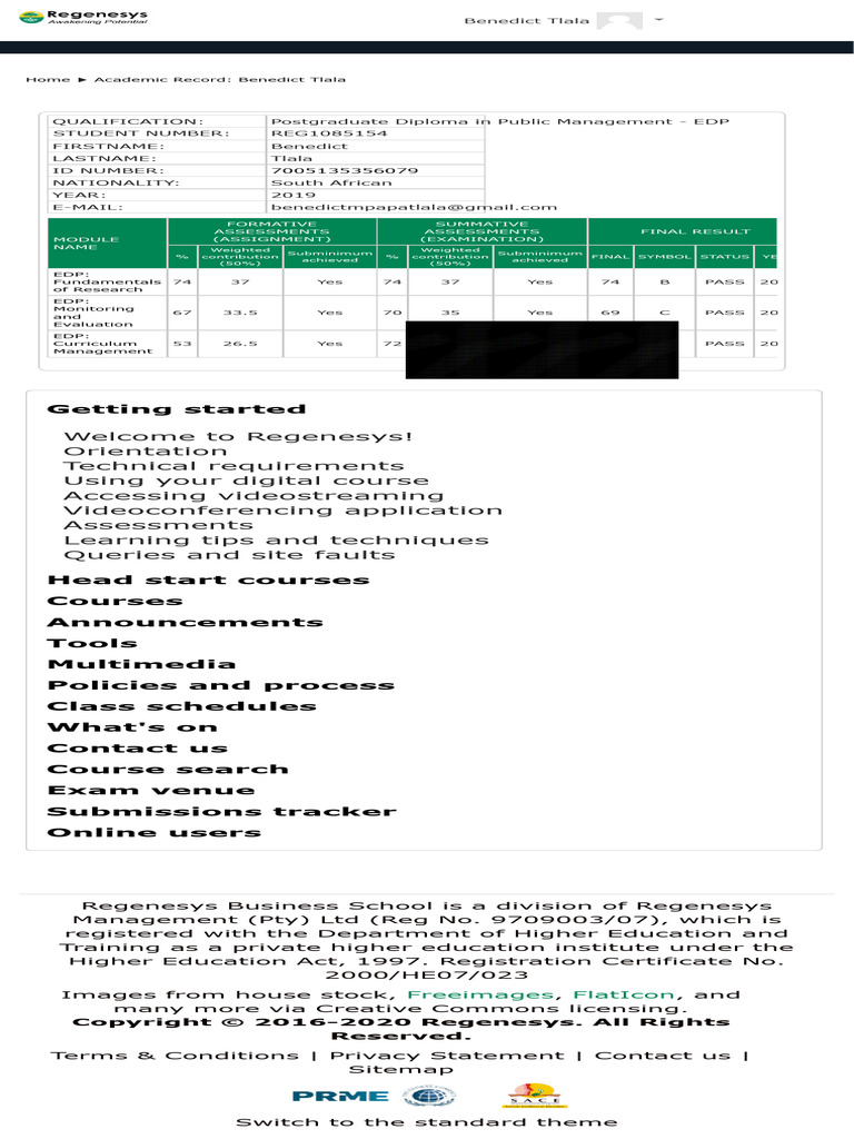 Academic Record Pdf Business