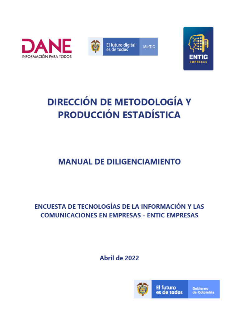 Manual Diligenciamiento ENTIC EMPRESAS | PDF | Telefonía móvil | Smartphone