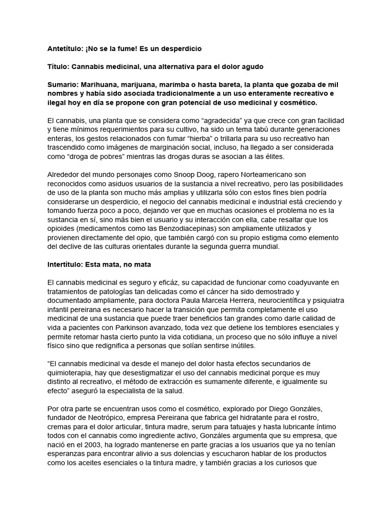 Cannabis Medicinal | PDF | Cannabis (Droga) | Cannabis medicinal