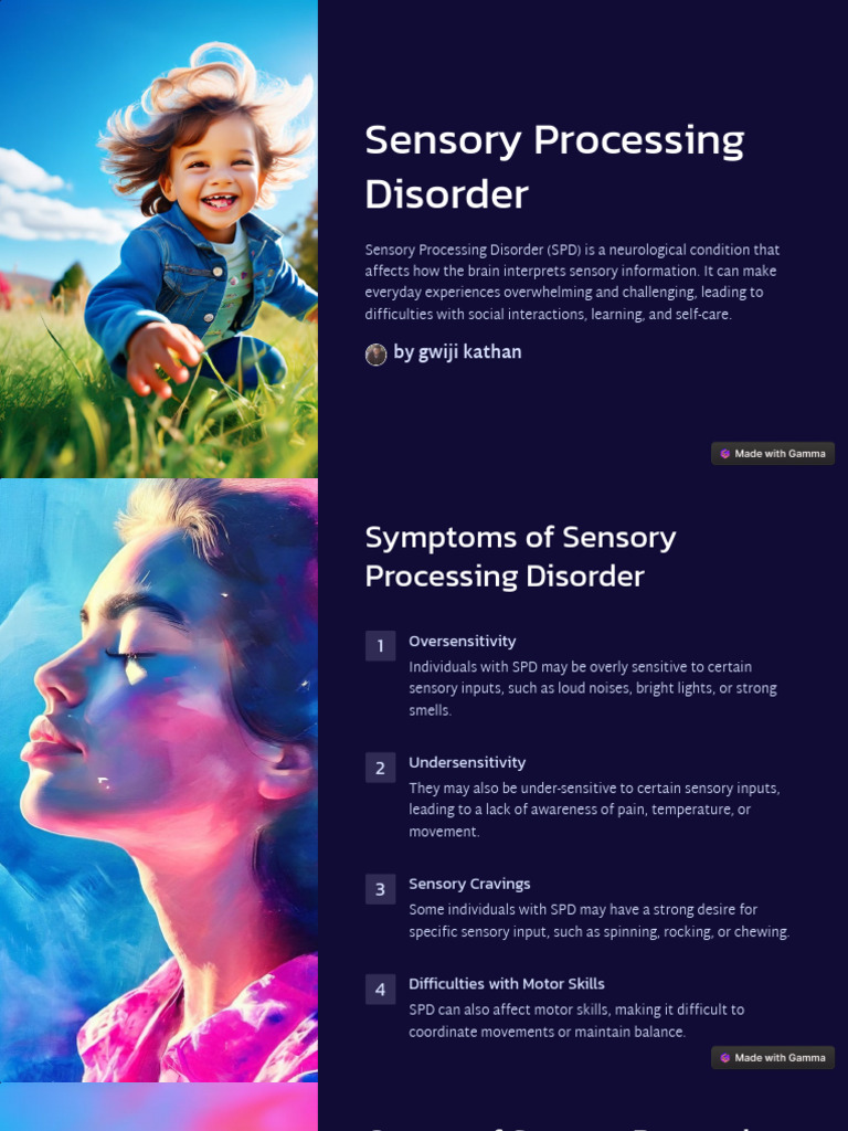 Sensory Processing Disorder | PDF | Sensory Processing Disorder ...